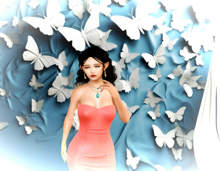 Second Life Marketplace - [AE] Photo Backdrop - Butterfly Wall 1